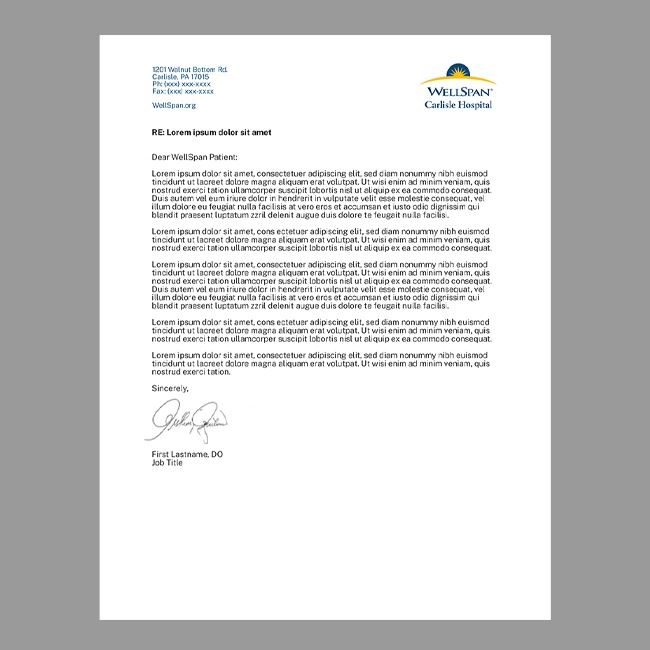 WellSpan Health | WellSpan Letterhead | WellSpan-Letterhead